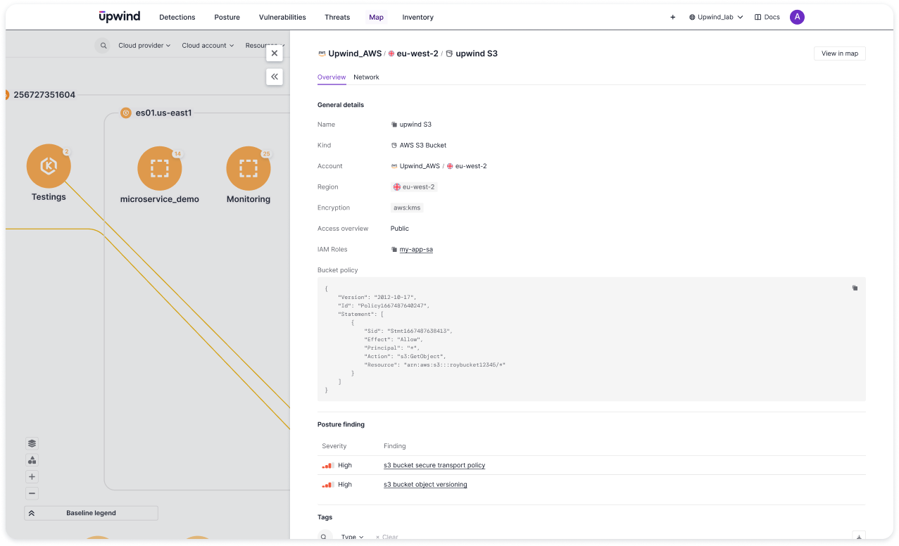 Discover S3 Bucket Communication in Real Time - Upwind